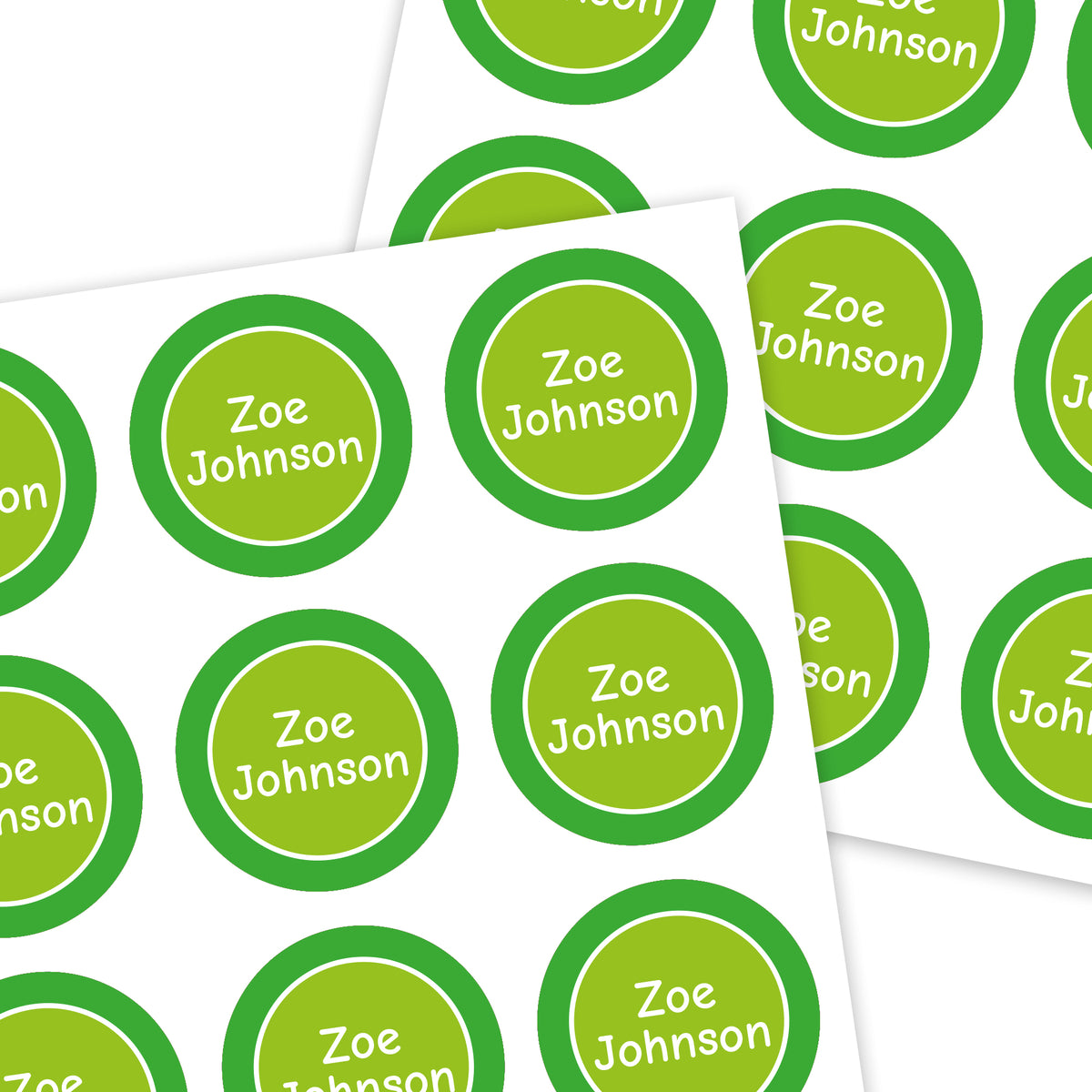 Medium Round Name Labels | Border | Label Land