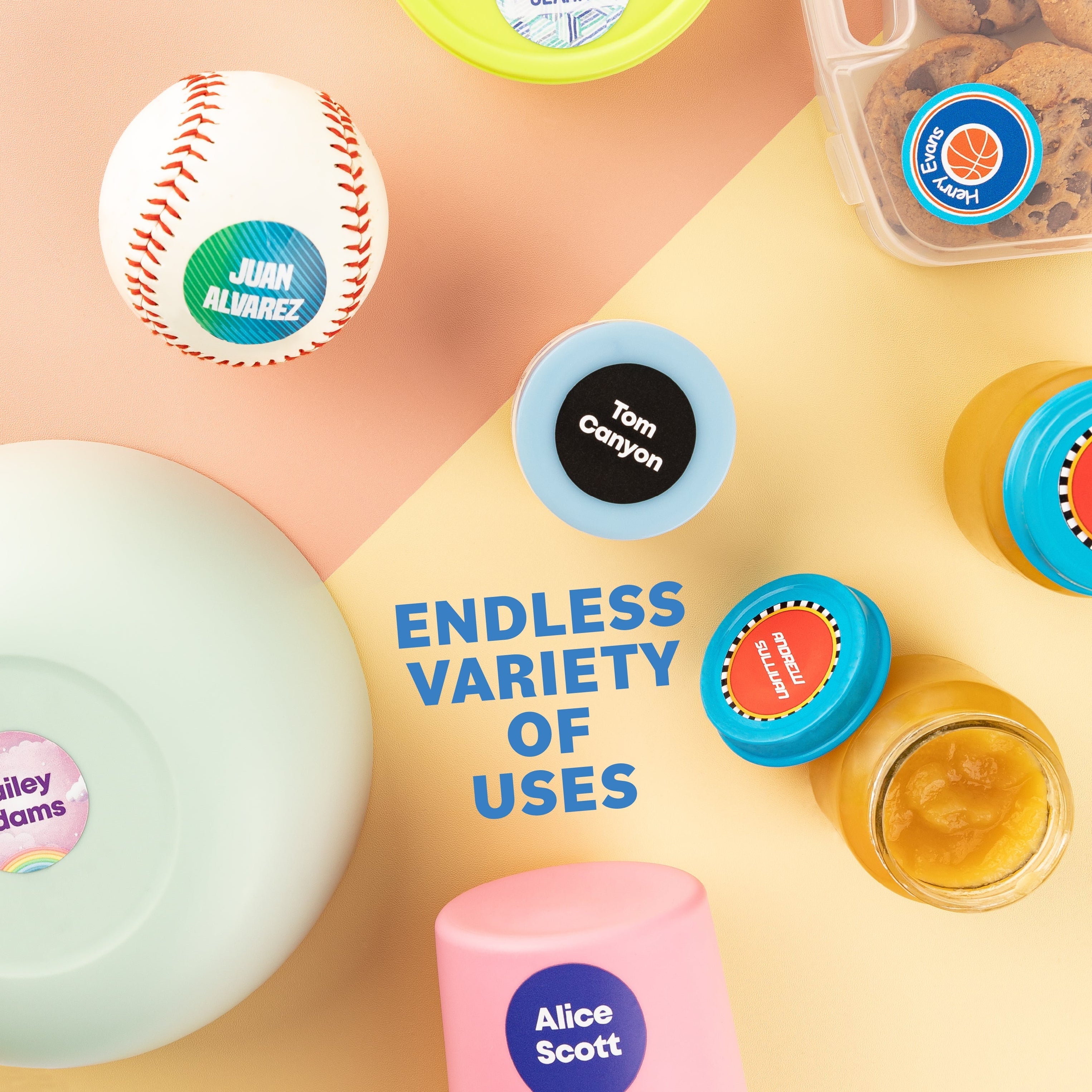 Medium Round Name Labels | Leaf | Label Land