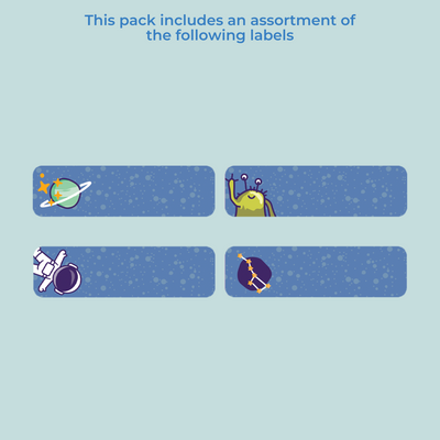 Mini Rectangle Name Labels | Galaxy | Label Land