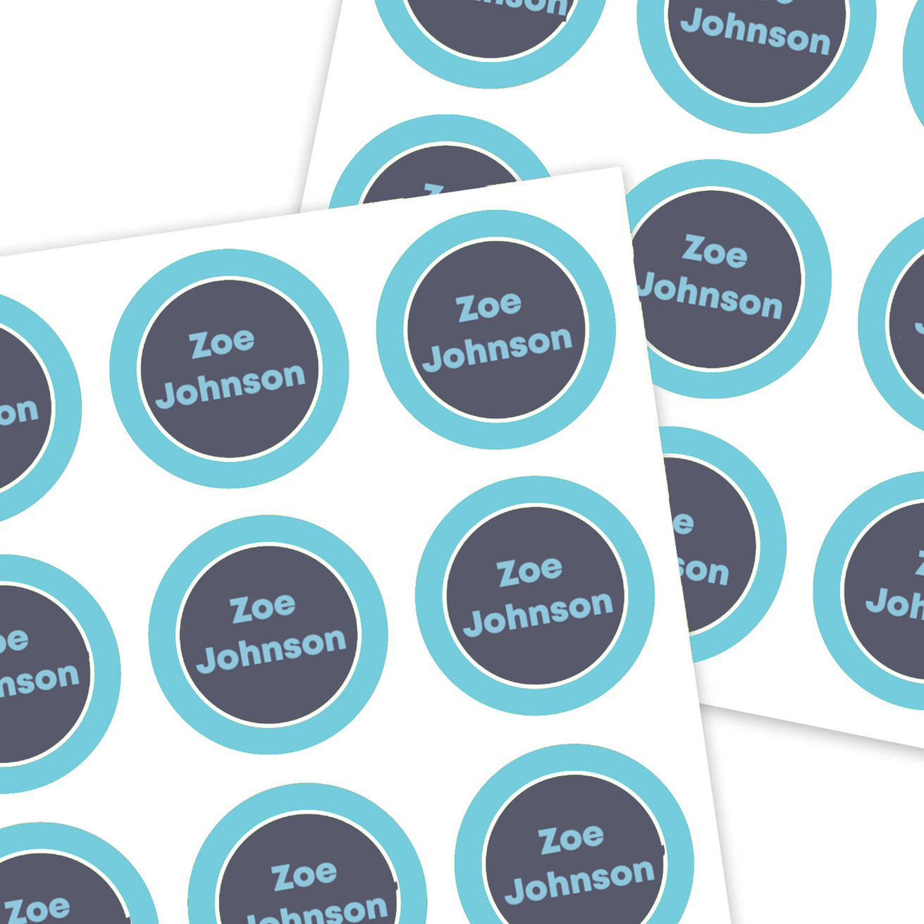 Medium Round Name Labels | Border | Label Land
