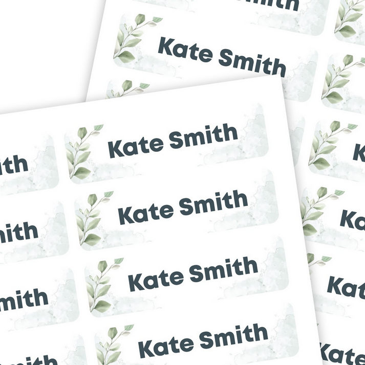 Medium Rectangle Name Labels | Leaf | Label Land